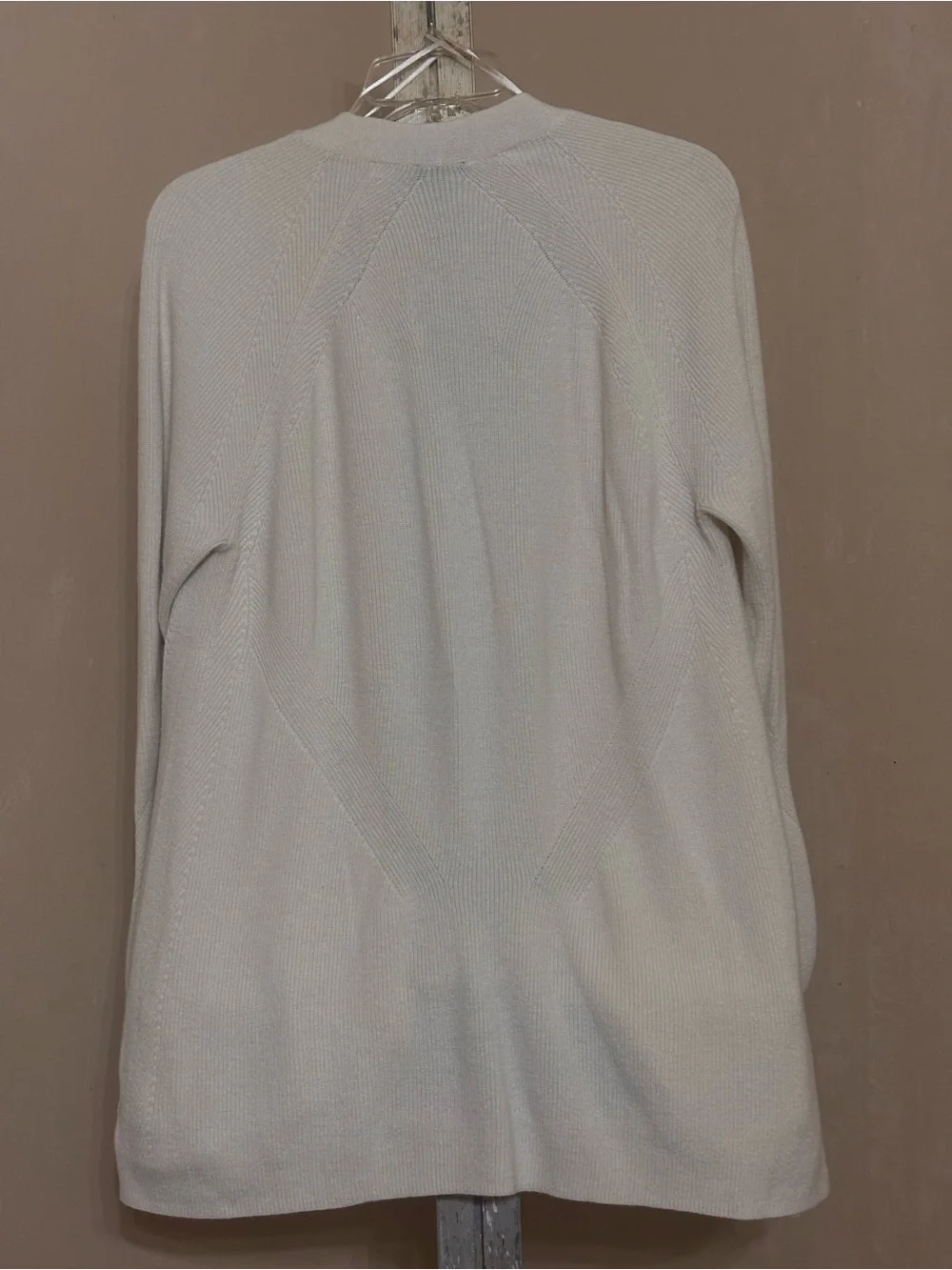 Talbots | Sweaters | Talbots Cream Openfront Draped Cardigan Sz Xl ...